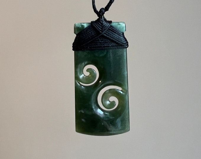 New Zealand Pounamu Maori Jade Toki Koru Pendant Adze - Etsy UK