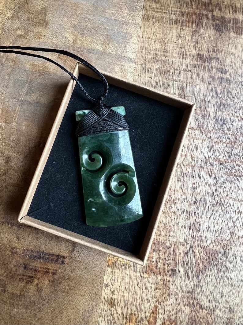 New Zealand Pounamu Maori Jade Toki Koru Pendant Adze - Etsy UK