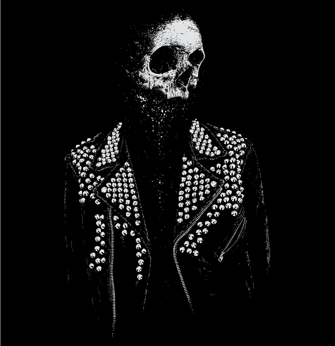 Ghost Skull Punk Black T-shirt - Punk Rock Crust Punk Metal Punk - Etsy