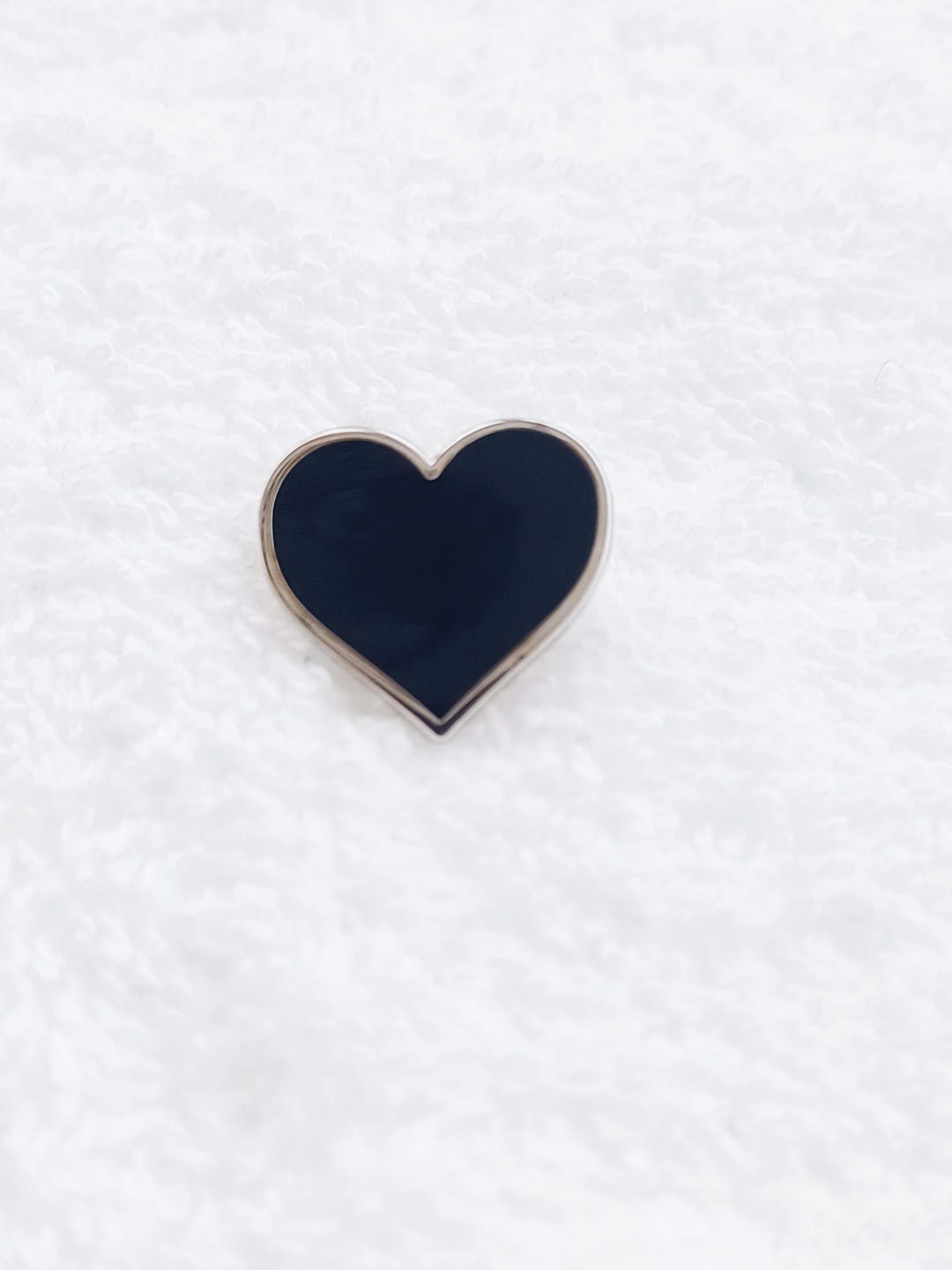 Black Heart Pin - Etsy