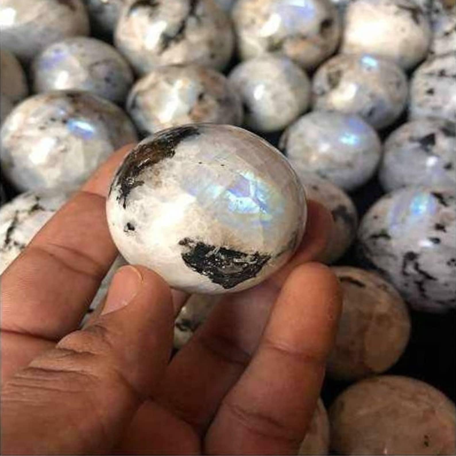 Rainbow Moonstone Sphere Crystal Sphere Healing Crystal - Etsy