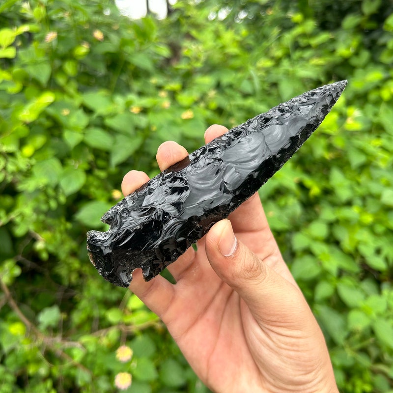 Obsidian Spearhead - Etsy