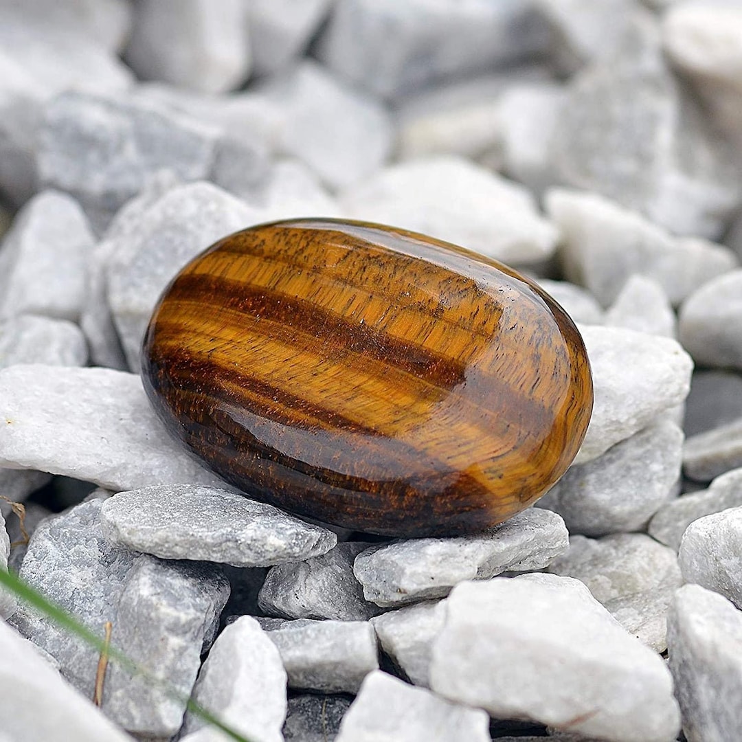 Tiger Eye Palm Stone Anxiety Stone Gemstone Palm Stone - Etsy