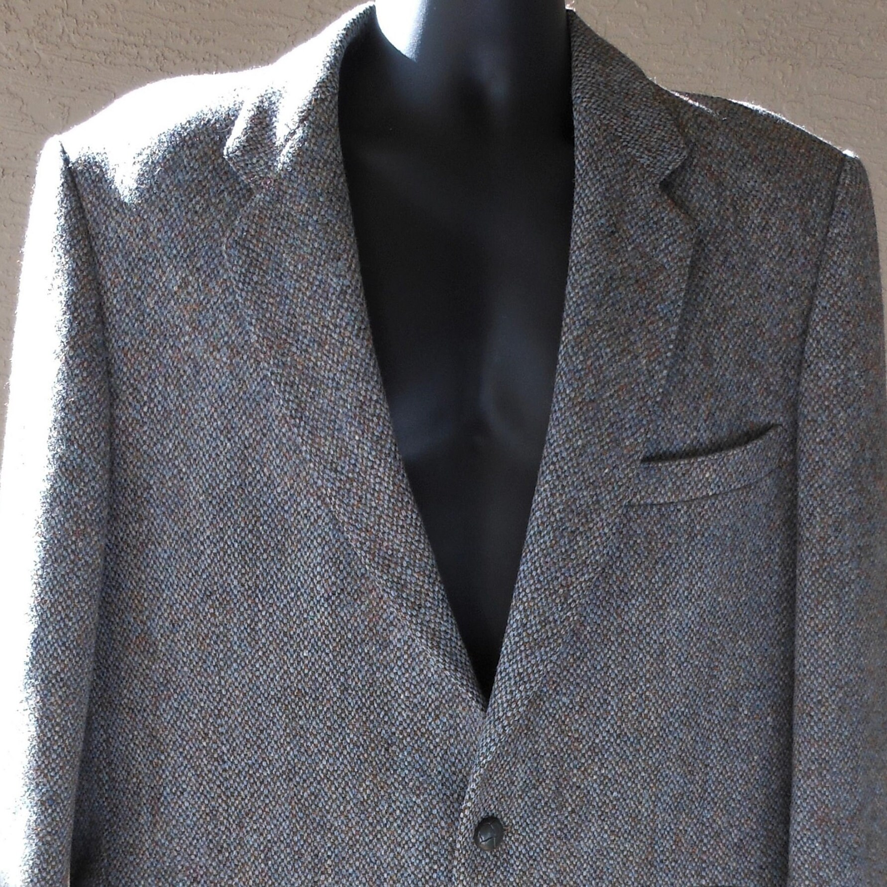 Vintage Harris Tweed Nubby Chunky Weave Grey Multi Hand Woven - Etsy