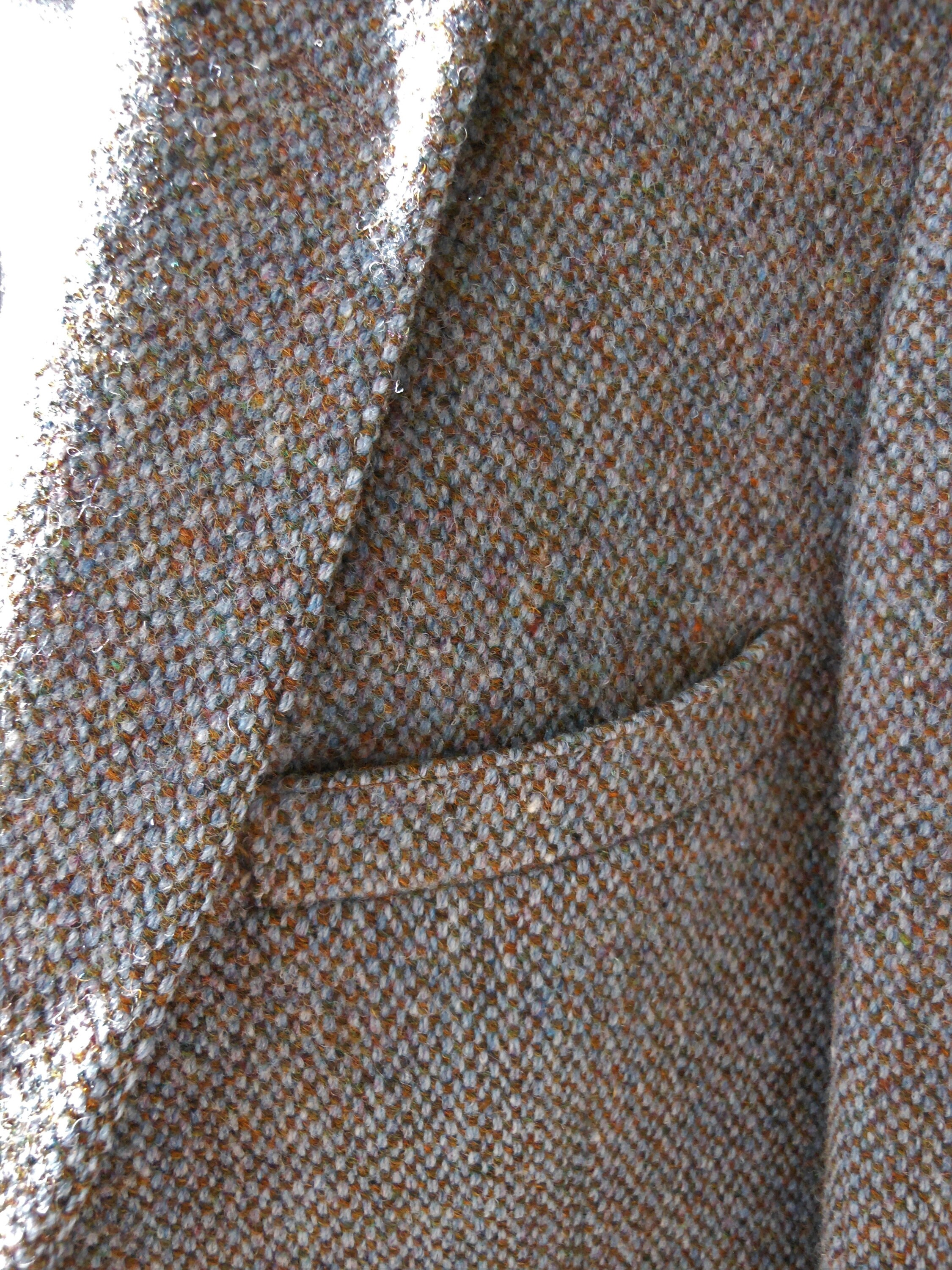 Vintage Harris Tweed Nubby Chunky Weave Grey Multi Hand Woven - Etsy