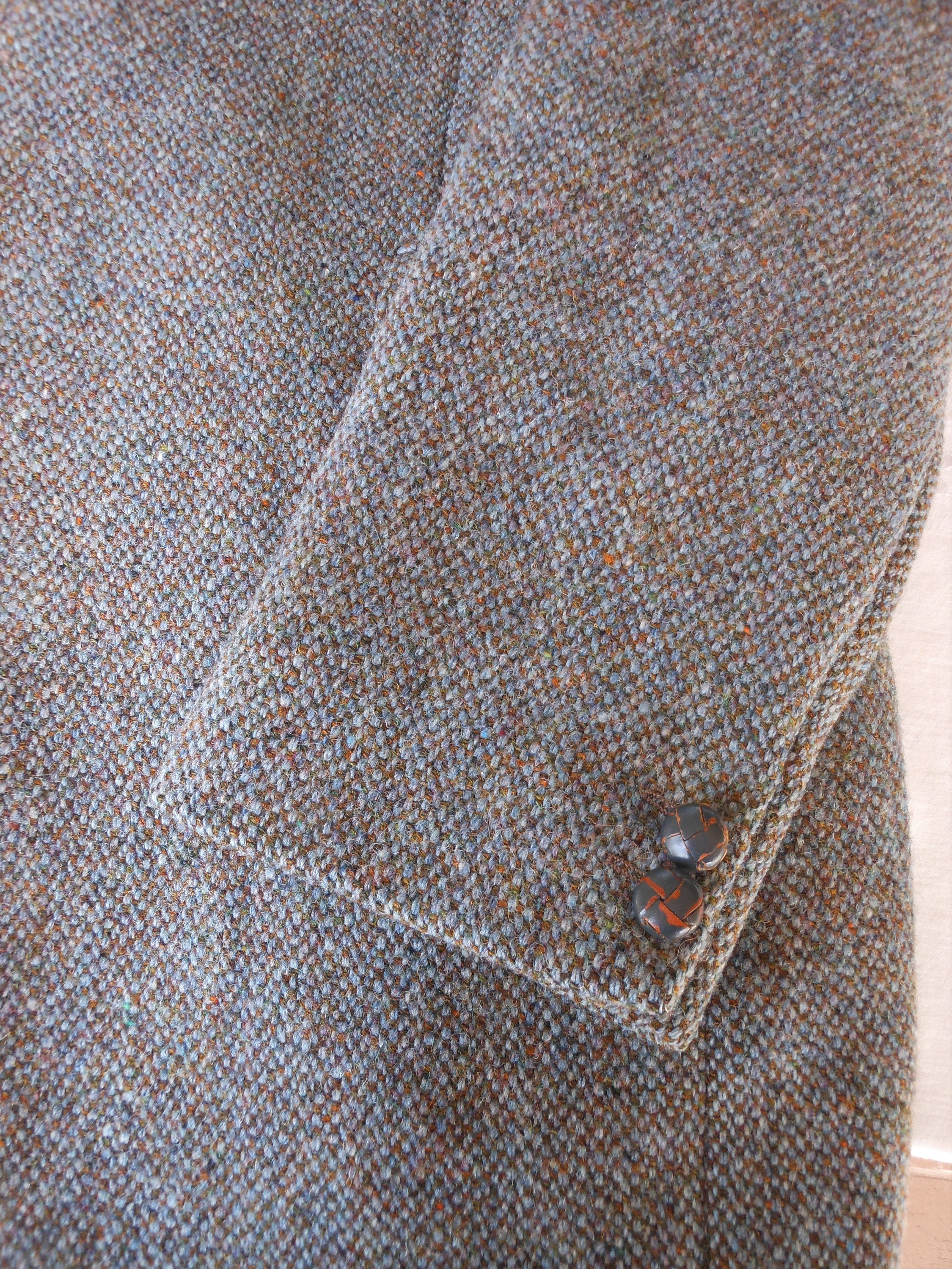 Vintage Harris Tweed Nubby Chunky Weave Grey Multi Hand Woven - Etsy