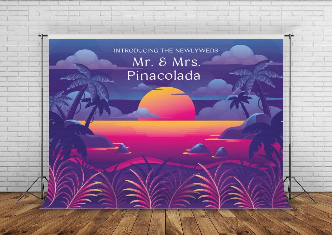 Sunset by the Beach Event Digital Backdrop| Tropical Theme| Prom ...
