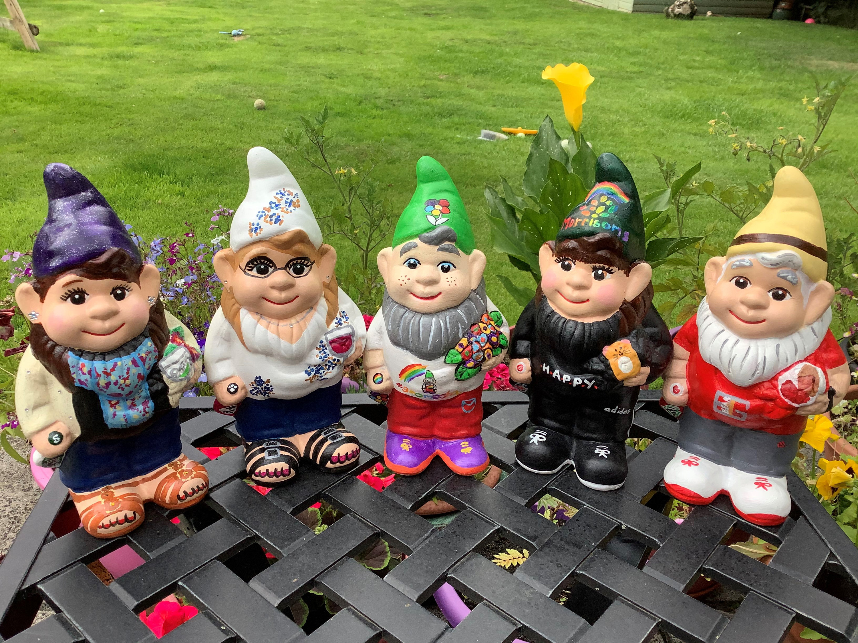 Handpainted Personalised Indoor Gnome - Customised Bespoke Handmade ...