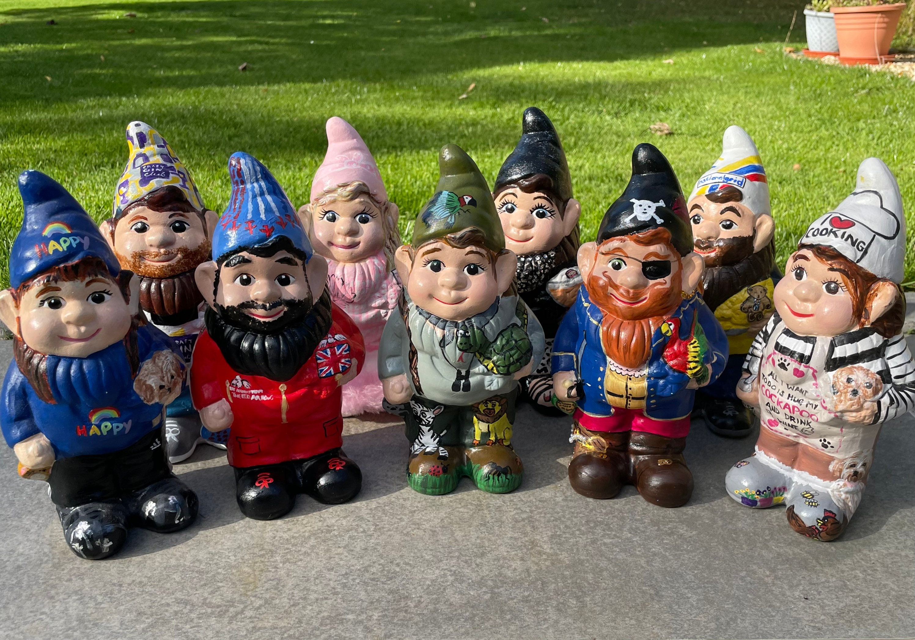 Handpainted Personalised Gnome Customised Bespoke Handmade - Etsy UK