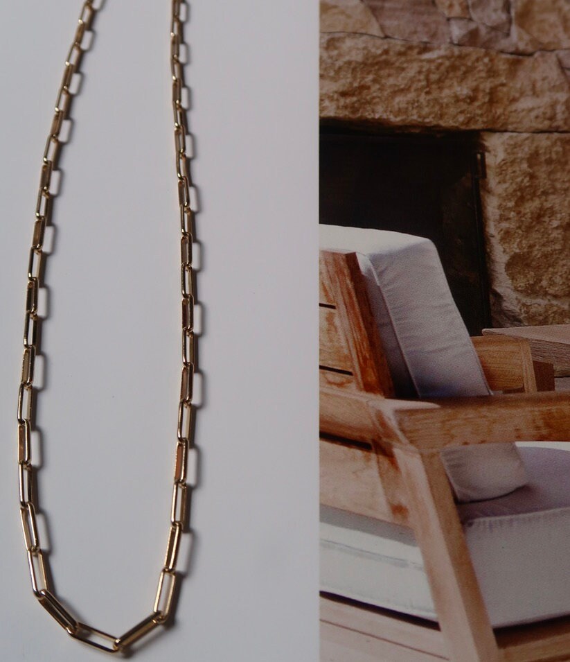 Gold Paperclip Chain Layering Necklace Gold Plated Jewelry - Etsy