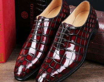 Mens Red Leather Shoes - Etsy