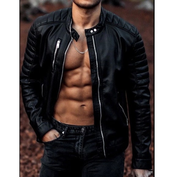 Black Leather Jacket For Men