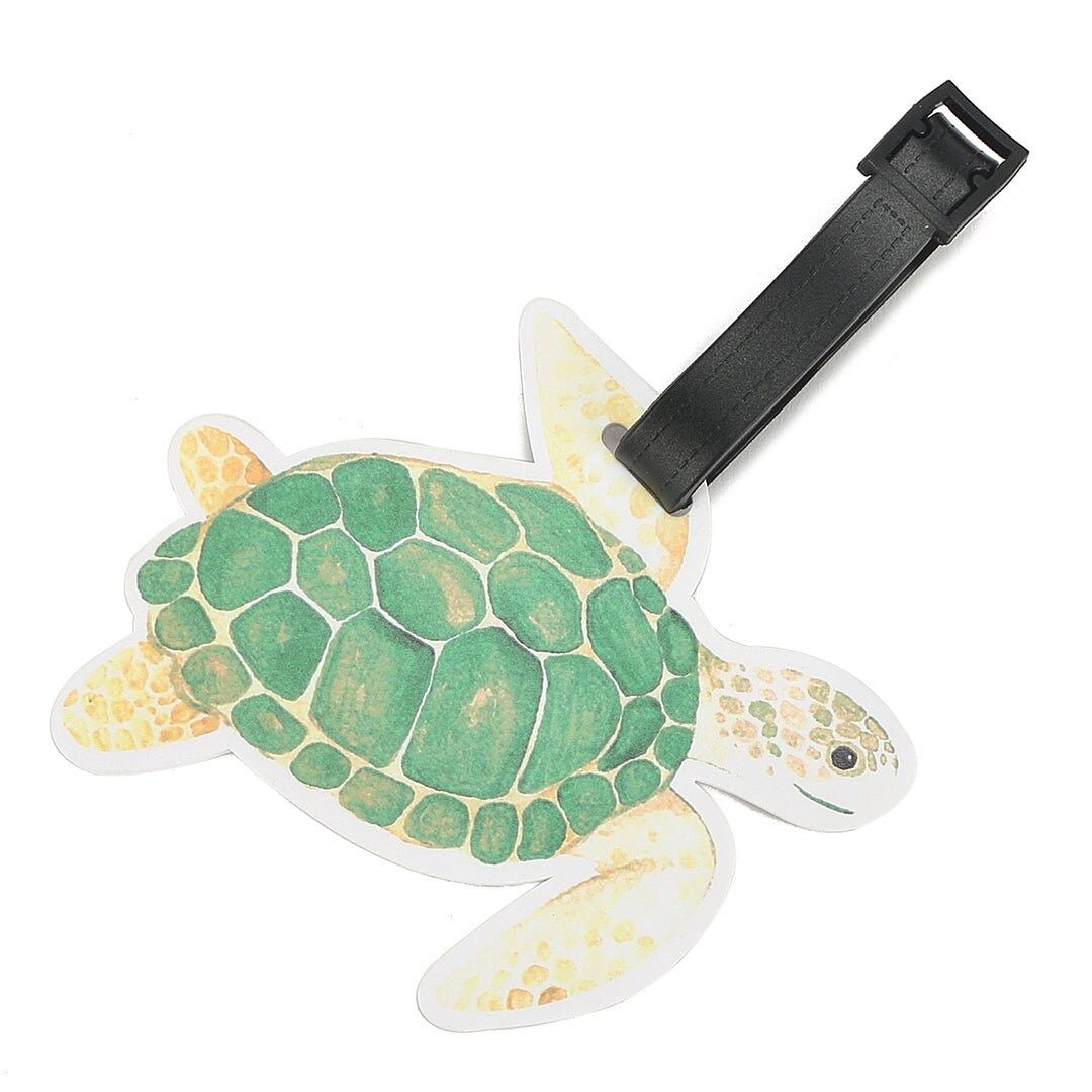 Luggage Tag Turtle Green - Etsy