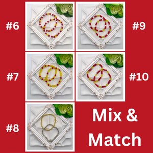 6mm Kansas City Chiefs Stretch Clay Bracelet/ Game Day Stack / Red ...