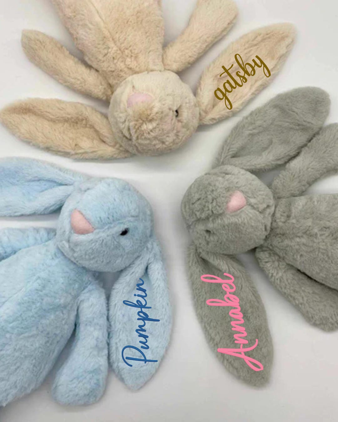 Personalized Plush Bunny Rabbit,embroidered Bunny Rabbit,monogrammed ...