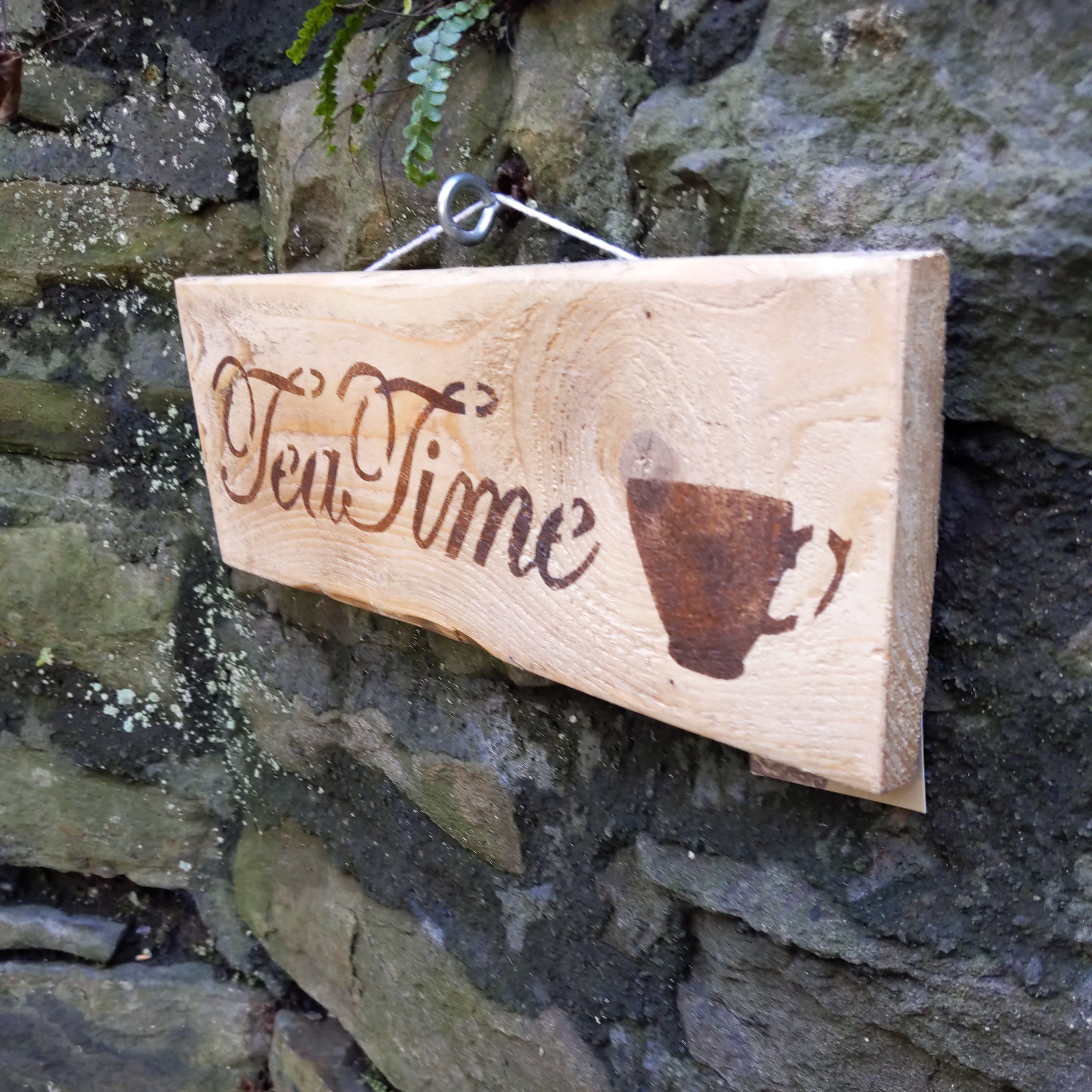 Tea Time Sign, Reclaimed Wood Sign, Home Decor Tea Time Sign, Gift for ...