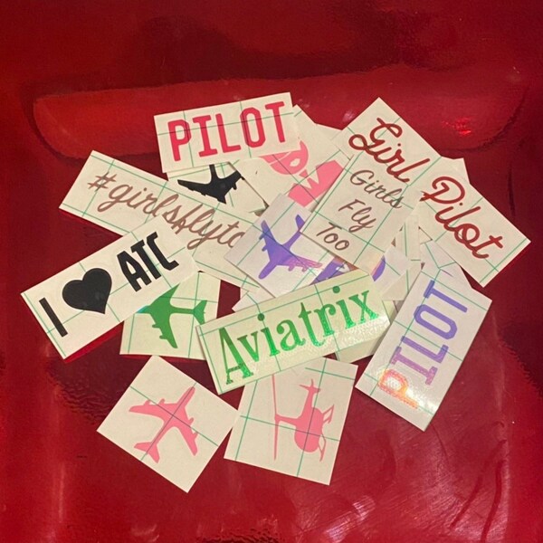 Female Pilot Stickers - Etsy
