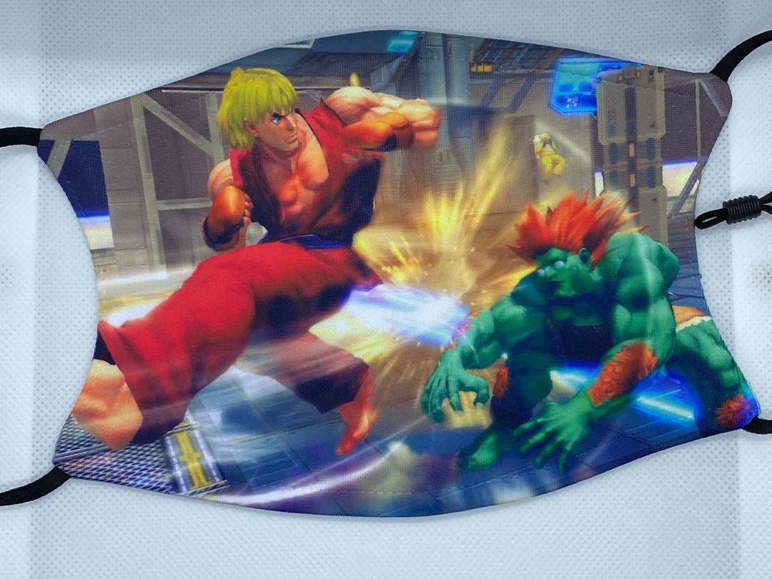 Street Fighter Ken Versus Blanka Custom Mask - Etsy