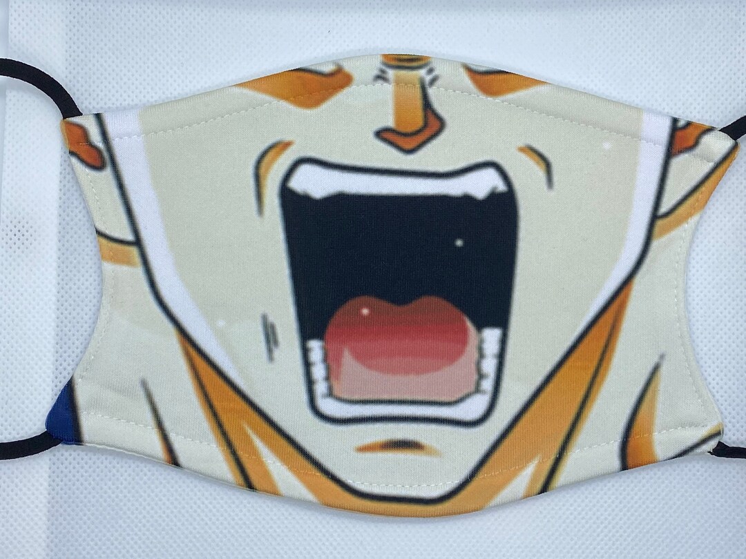 Goku Power up Dragonball Z Face Mask - Etsy