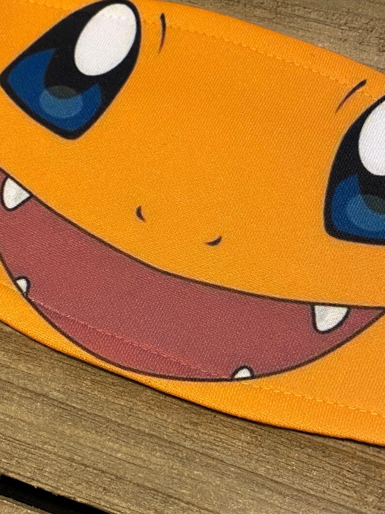Charmander Pokémon Custom Mouth Face Mask - Etsy