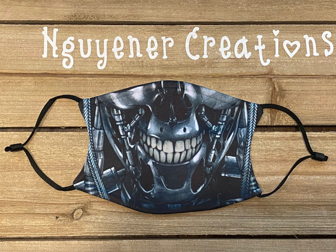 Terminator T800 T101 Custom Face Mask Dark - Etsy
