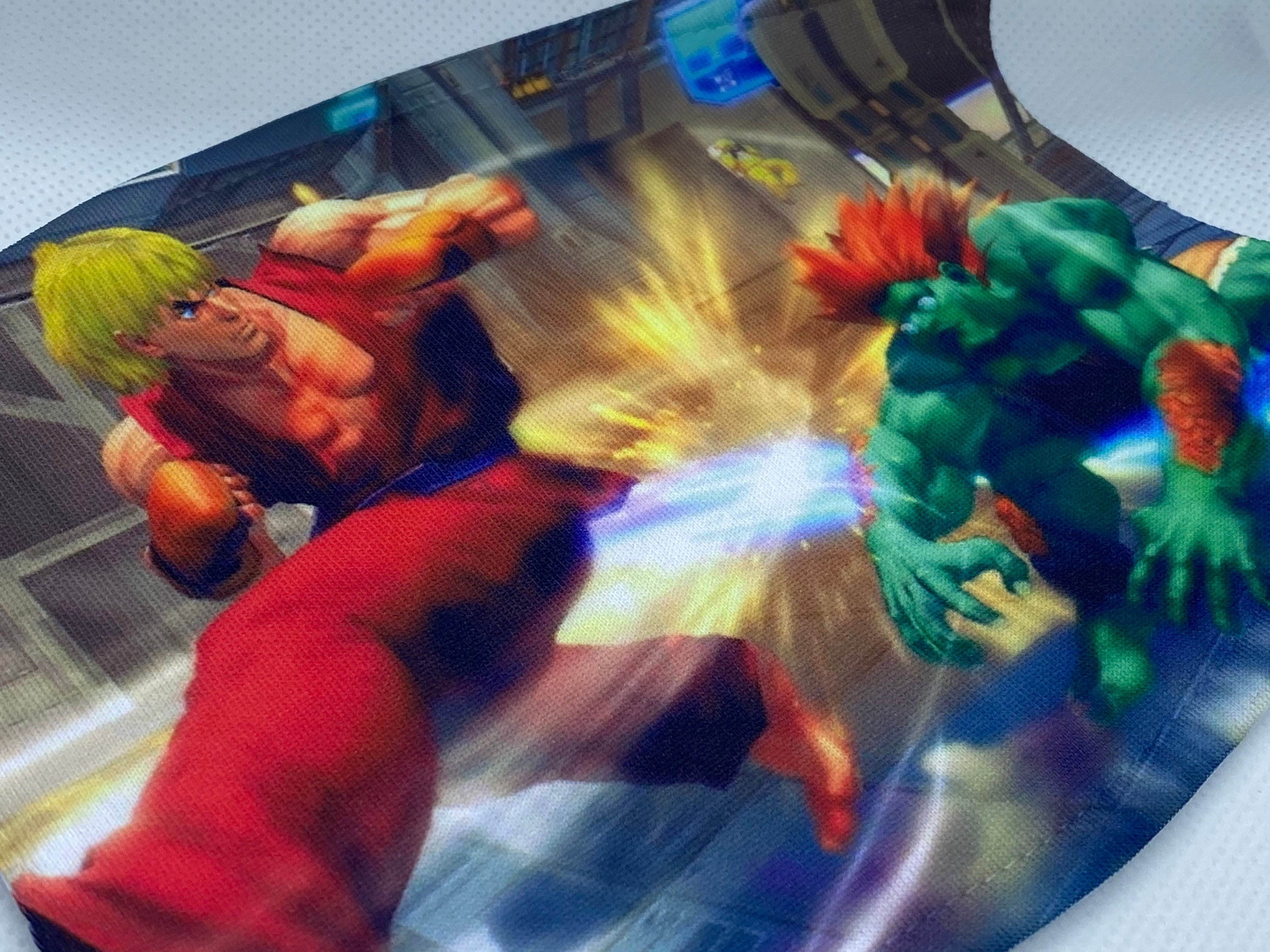 Street Fighter Ken Versus Blanka Custom Mask - Etsy