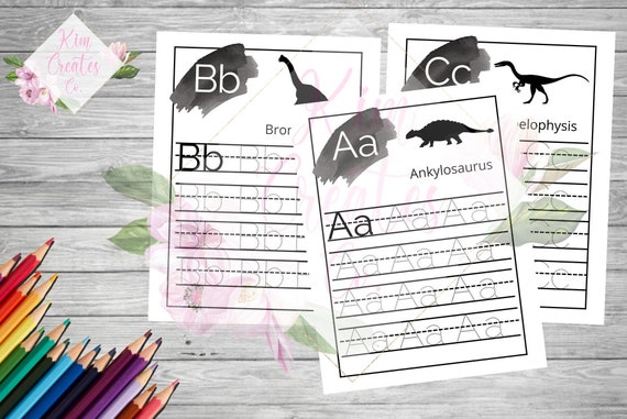 Dinosaur Alphabet Traceable Letters Are Perfect for Teaching - Etsy