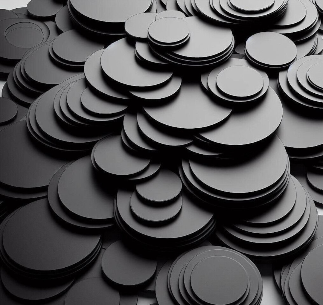Black Plastic Disc-laser Cut Acrylic Circles-all Sizes-perspex ...