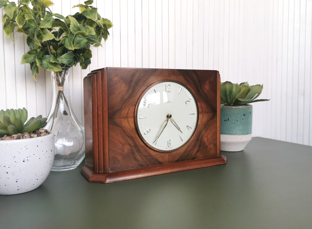 Art Deco Wind up Mantel Clock / Money Box Fully Functional Time Savings ...