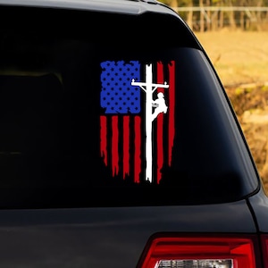Lineman Decal Car Window Decal Lineman American Flag Tumbler Decal ...