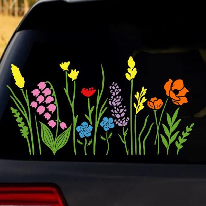 Floral Car Decals - Etsy