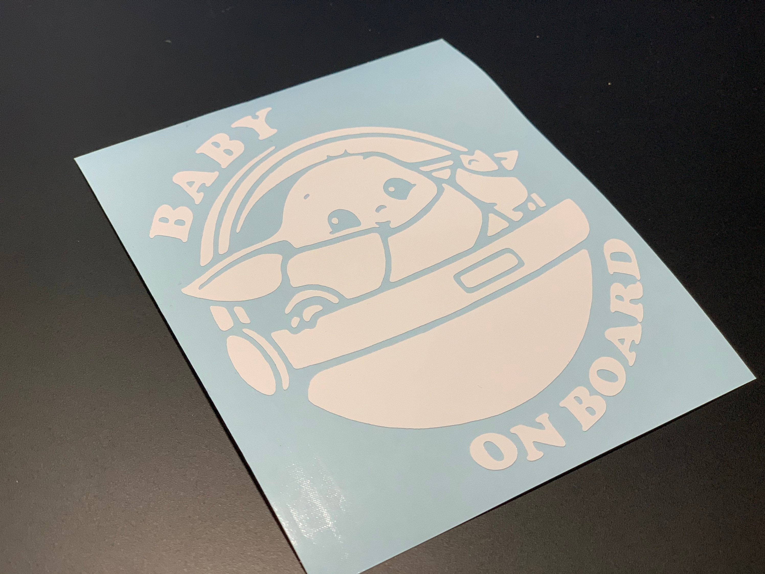 Baby Yoda Baby Yoda Decal Baby Yoda on Board Baby on - Etsy