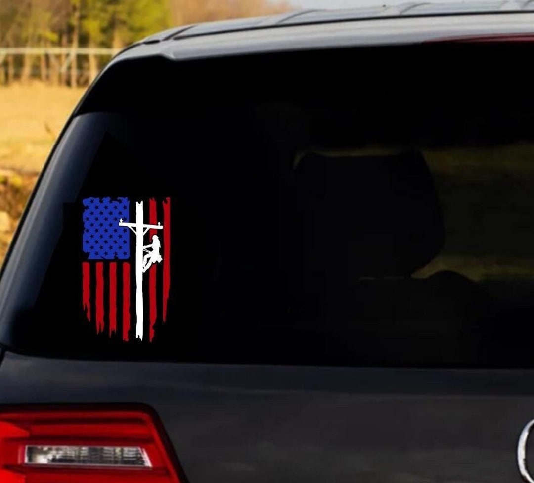 Lineman Woman Decal | Linewoman Decal | Lineman Girl | Car Window Decal ...