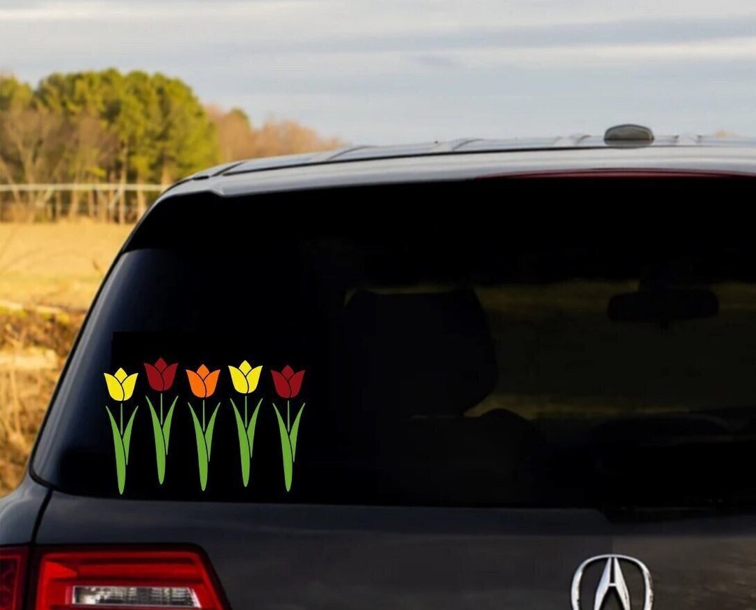 Tulips | Tulips Decal | Tulip Flower | Flower Decal | Car Decal ...