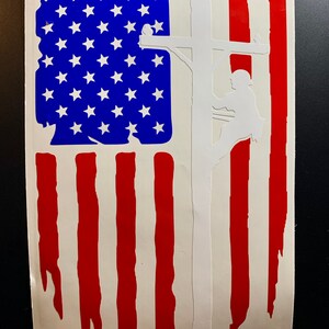 Lineman Decal | Car Window Decal | Lineman American Flag | Tumbler ...