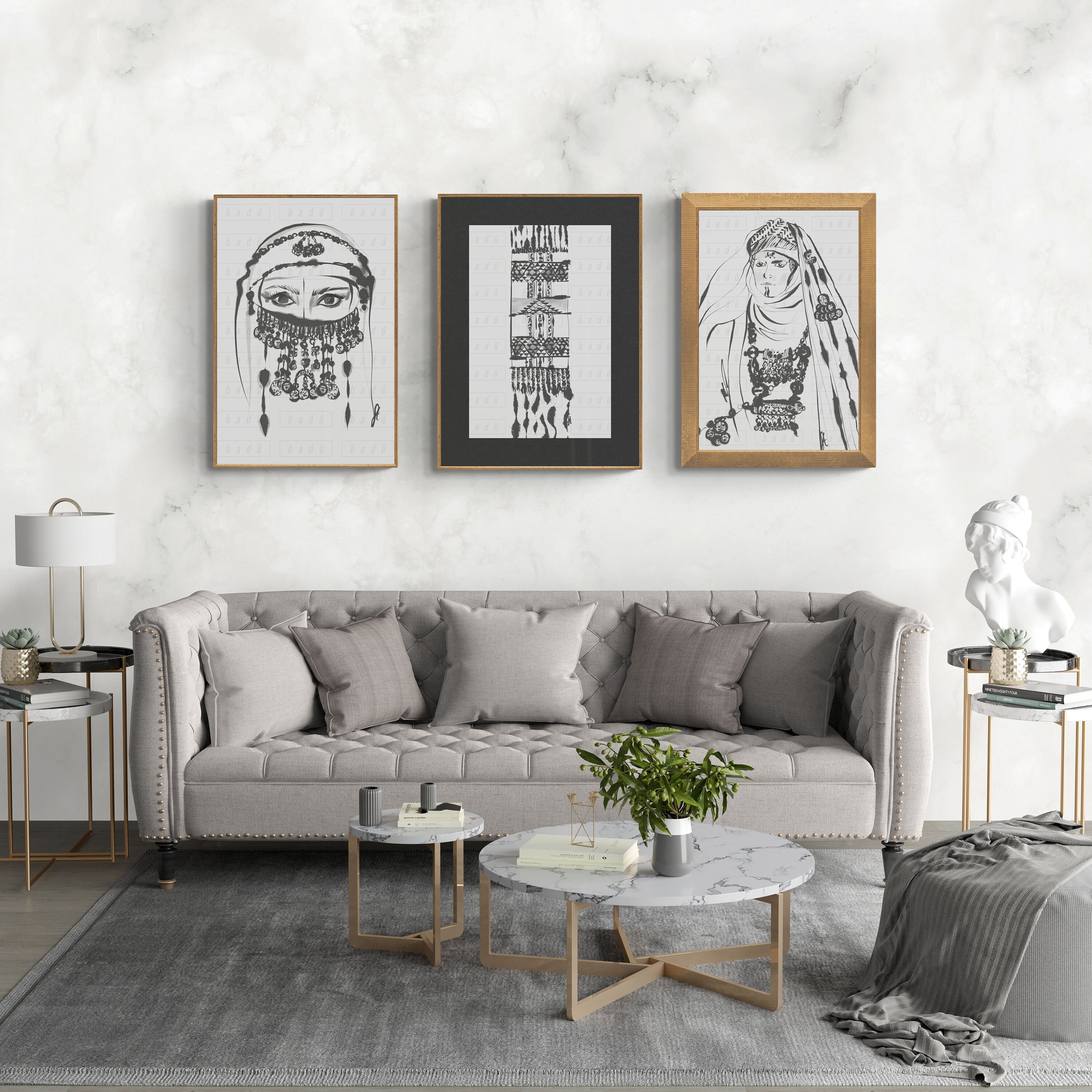 Decorative Bedouin Woman Downloadable Art,desert Modern Print,middle ...