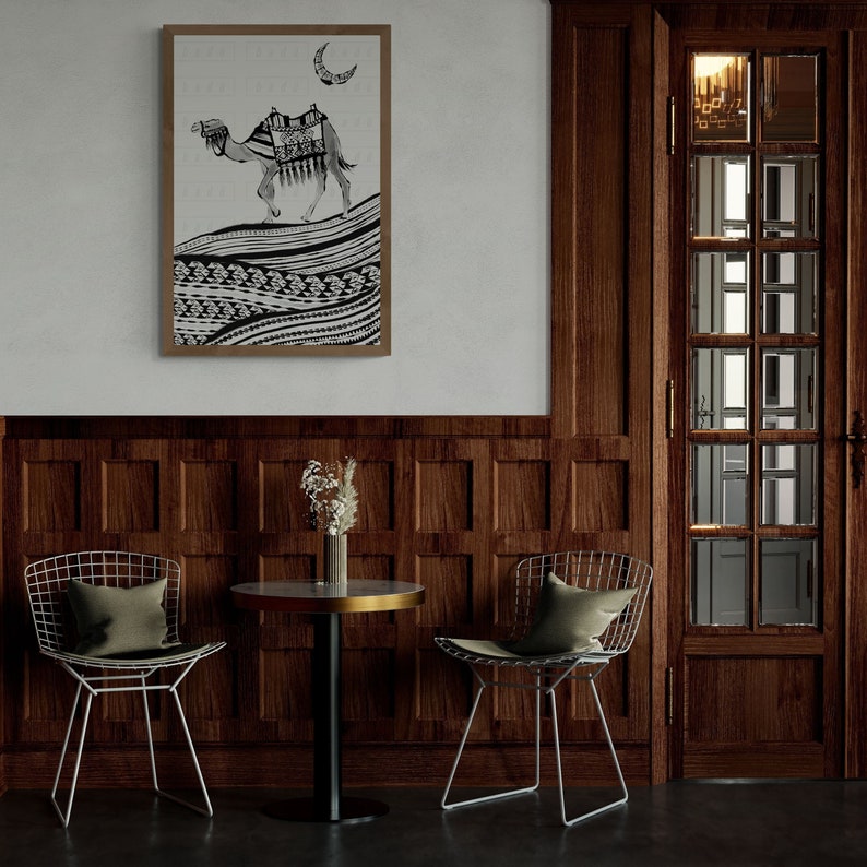 Sahra Camel Downloadable Art,desert Modern Print,middle Eastern Wall ...