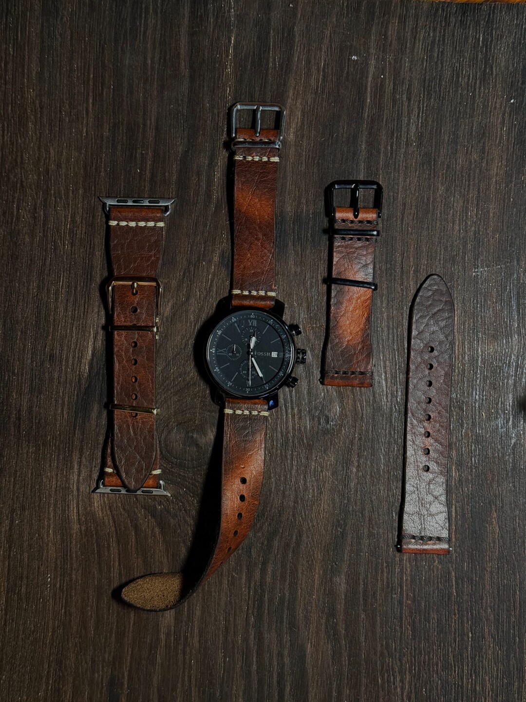 A Perfect Everyday Carry Watch Straps Handmade Out of 2mm Horween Bison ...