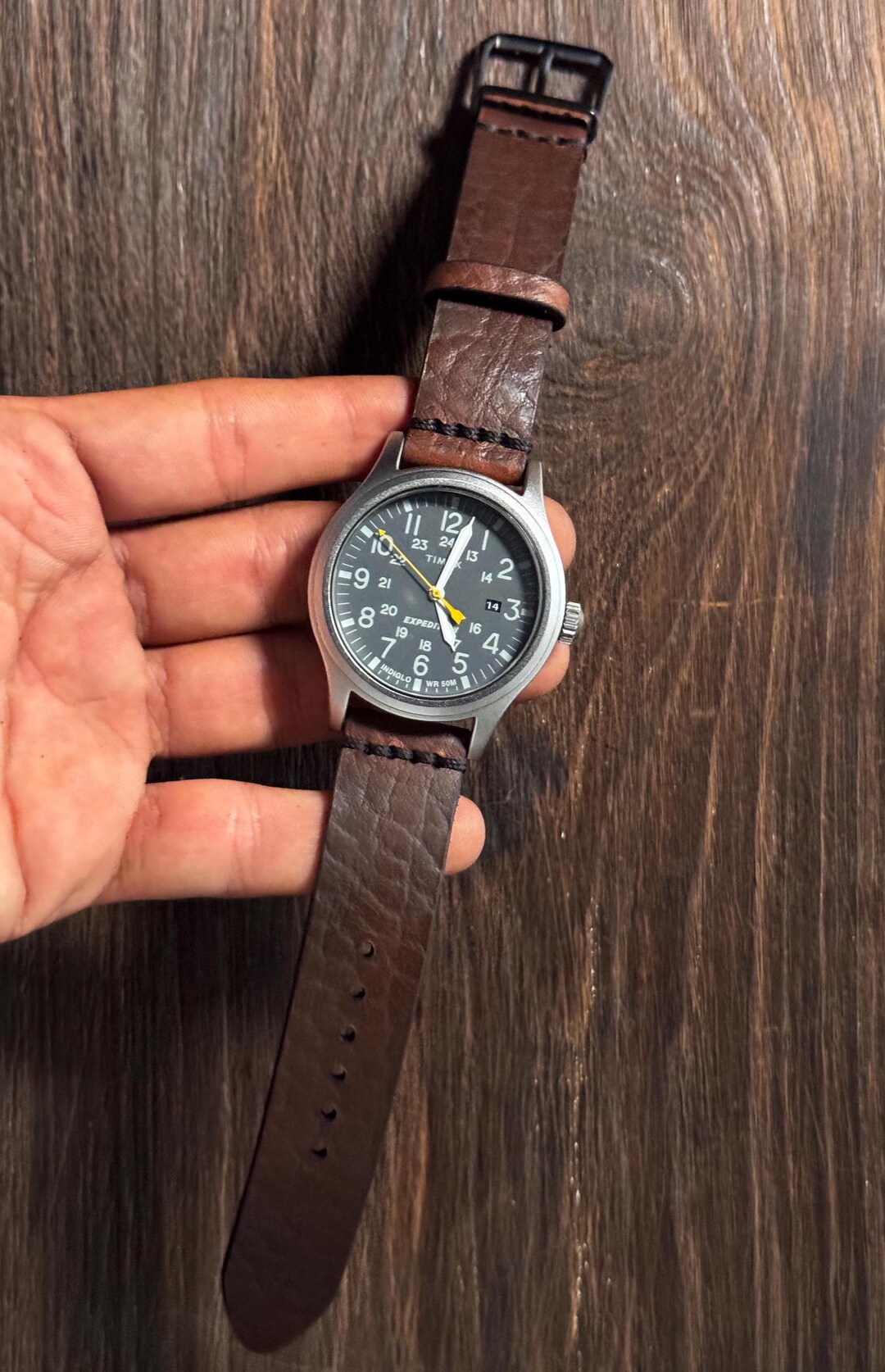 Handmade Horween Bison Full Grain Leather Watch Band Strap - Etsy