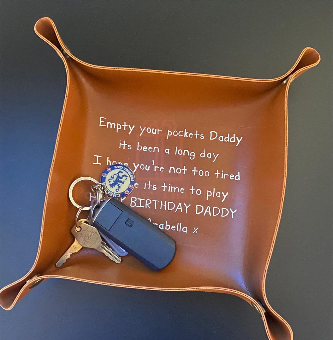 Desktop Tidy / Key Tray / Bedside Table Organiser - Personalised Custom ...