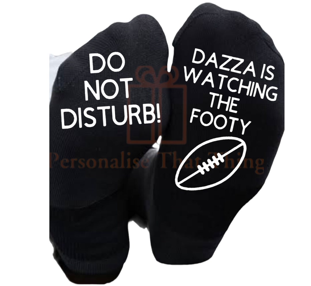 Personalised Custom Watching the Footy AFL Printed Men’s Socks - Etsy ...