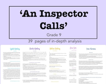 An Inspector Calls GCSE Revision - Etsy UK