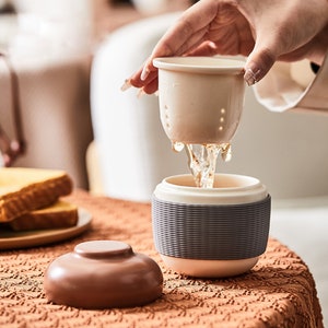Portable Ceramic Tea Maker With Infuser | 200ml Stylish Single Serve ...