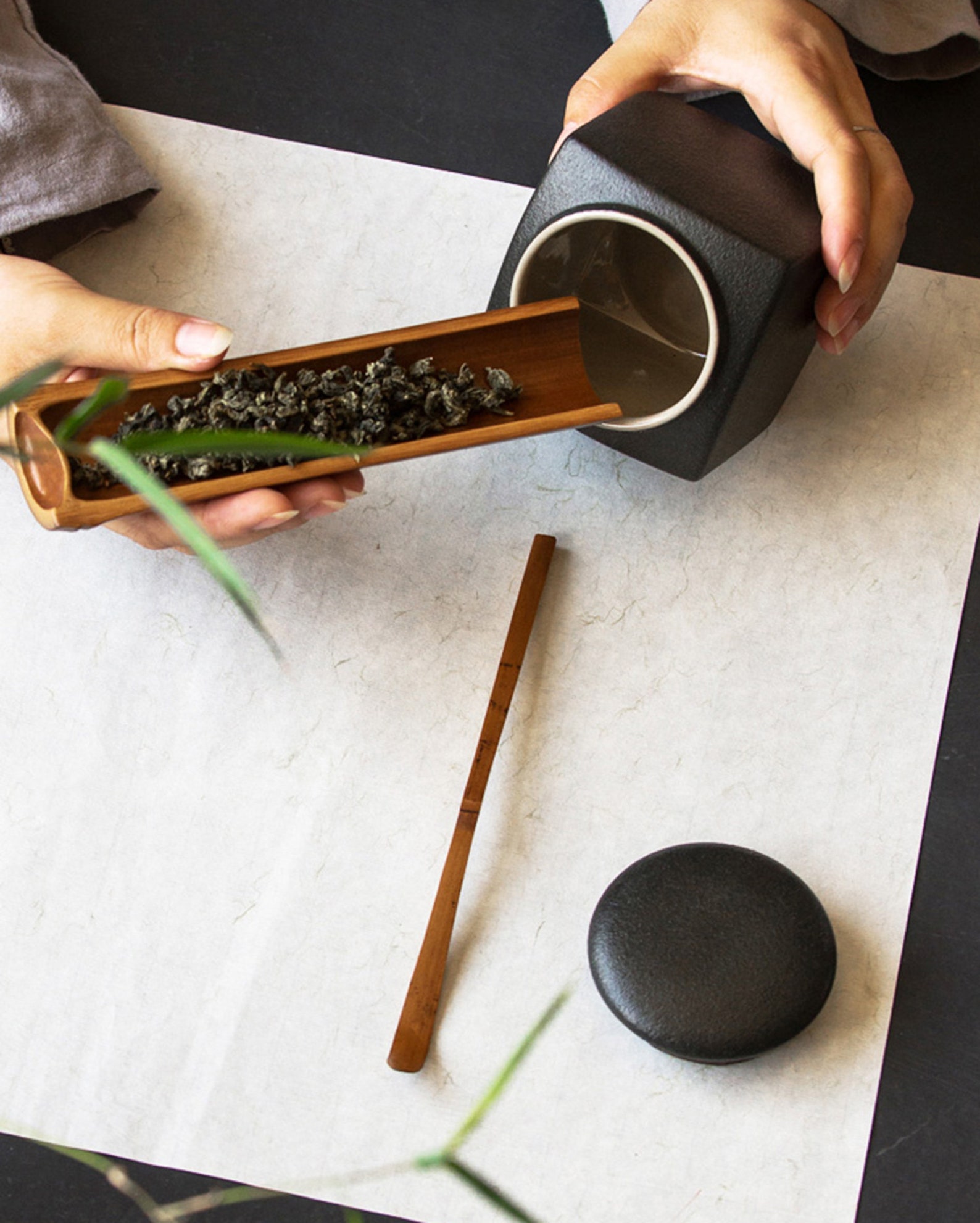 Porcelain Tea Canister in 2 Colors Sealed Ceramic Square Tea - Etsy