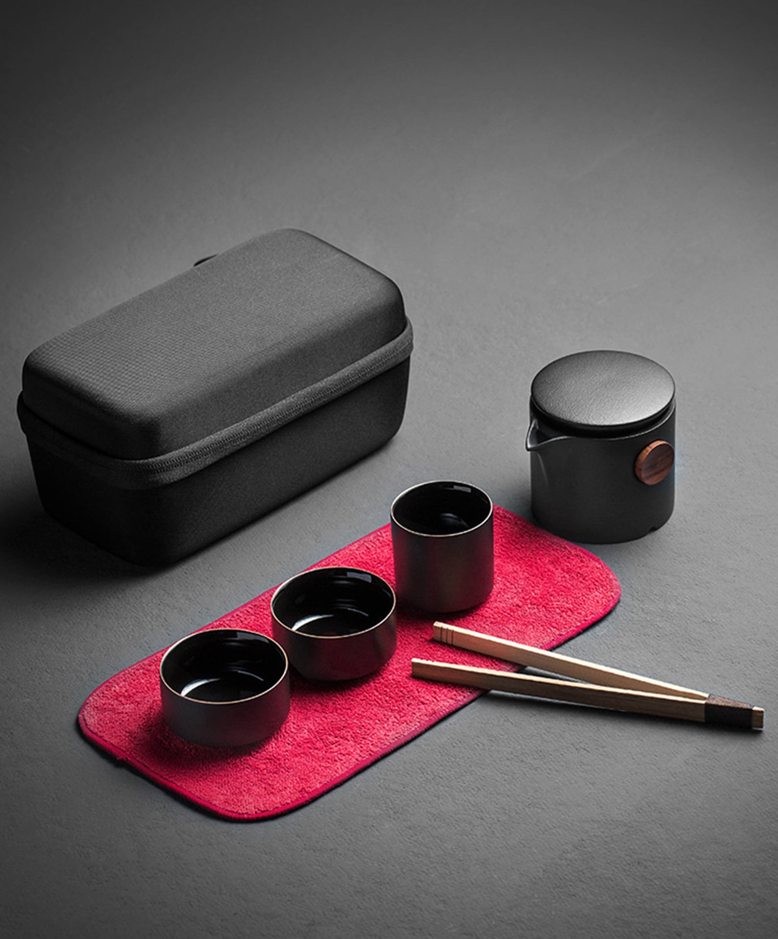 Portable Ceramic Travel Tea Set With Teapot 3 Cups and - Etsy