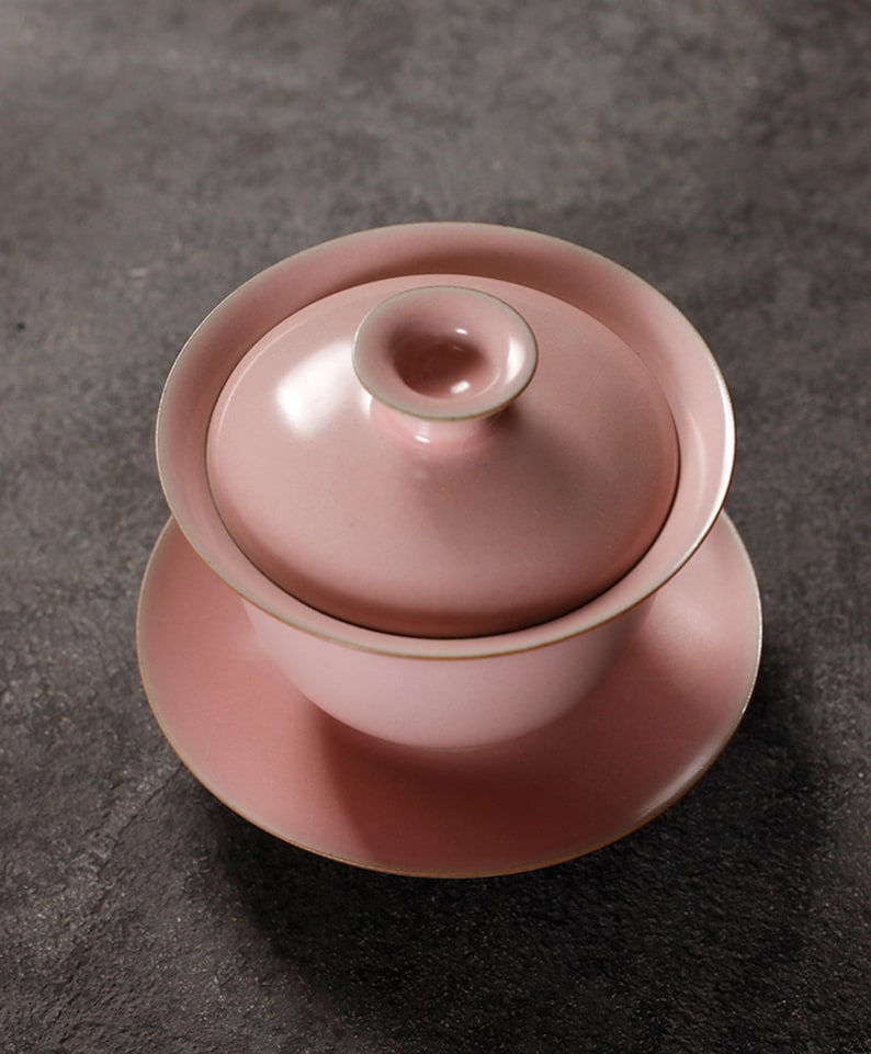 Chinese Traditional RU Ware Porcelain Gaiwan in 3 Colorsceramic Cup（tea ...