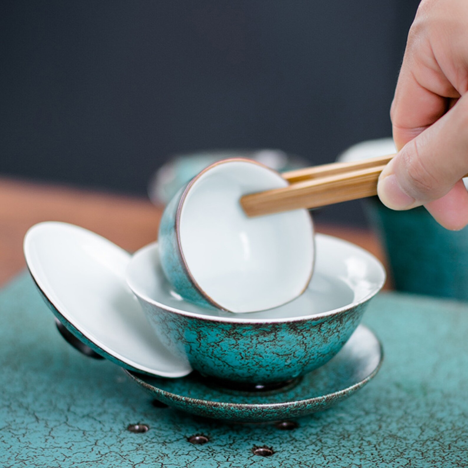 Chinese Traditional Green Porcelain Gaiwan Ceramic Tea Cuptea - Etsy