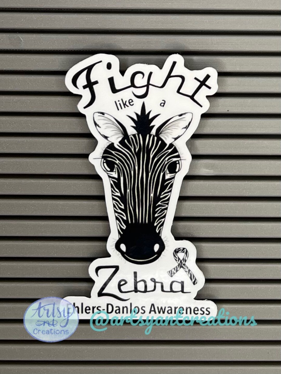 EDS Awareness Sticker, EDS Zebra Sticker, Durable Laptop Sticker, Fight ...