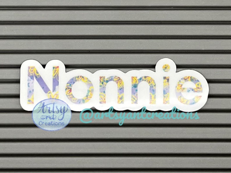 Nonnie Sticker, Grandma Sticker, Gift for Nonnie, Decorative Nonnie ...