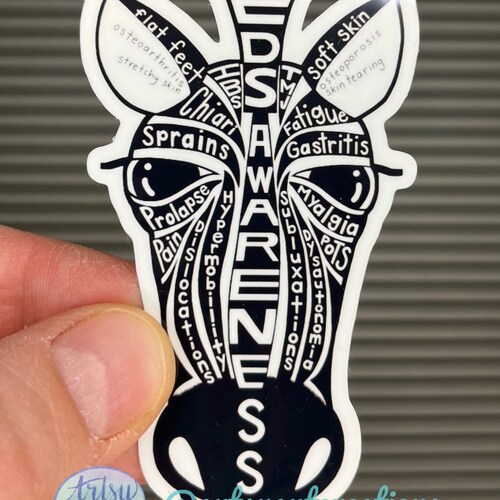 EDS Awareness Sticker EDS Zebra Sticker Durable Laptop - Etsy